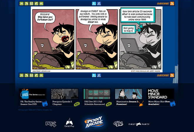 Penny Arcade Unveils New Site Design. So How Is It? | FleshEatingZipper